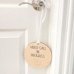 Video Call in Progress UNFINISHED Wood Sign Perfect for Video Calls ...