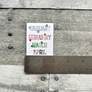 Month Name Stickers (set of 12) Choose Large or Small Size From Made by ...