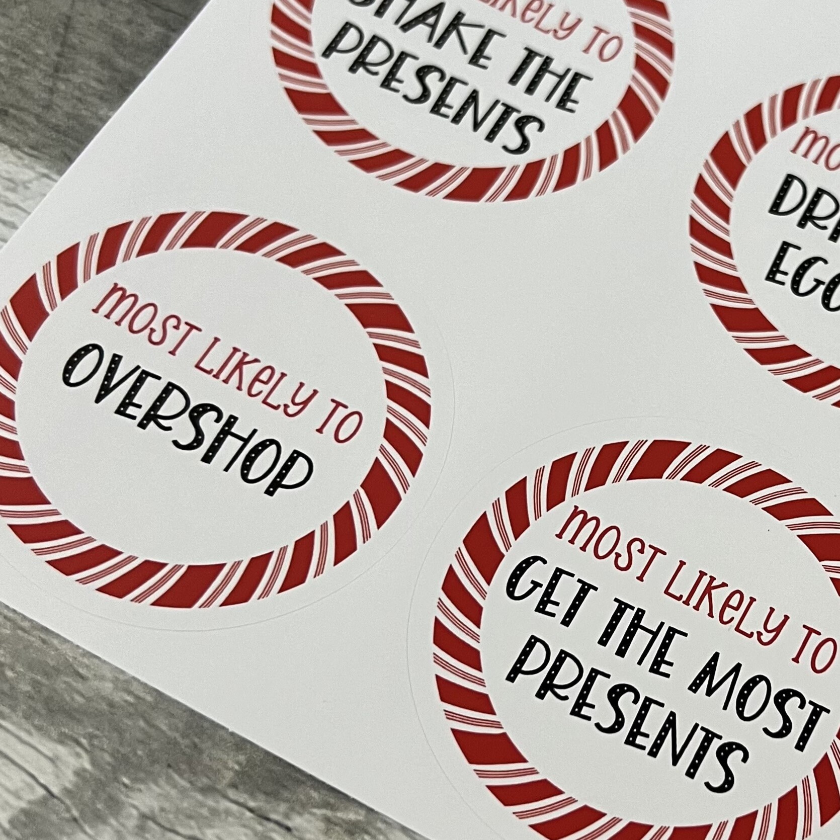 Most Likely to Christmas Edition Stickers From Made by R and R - Etsy