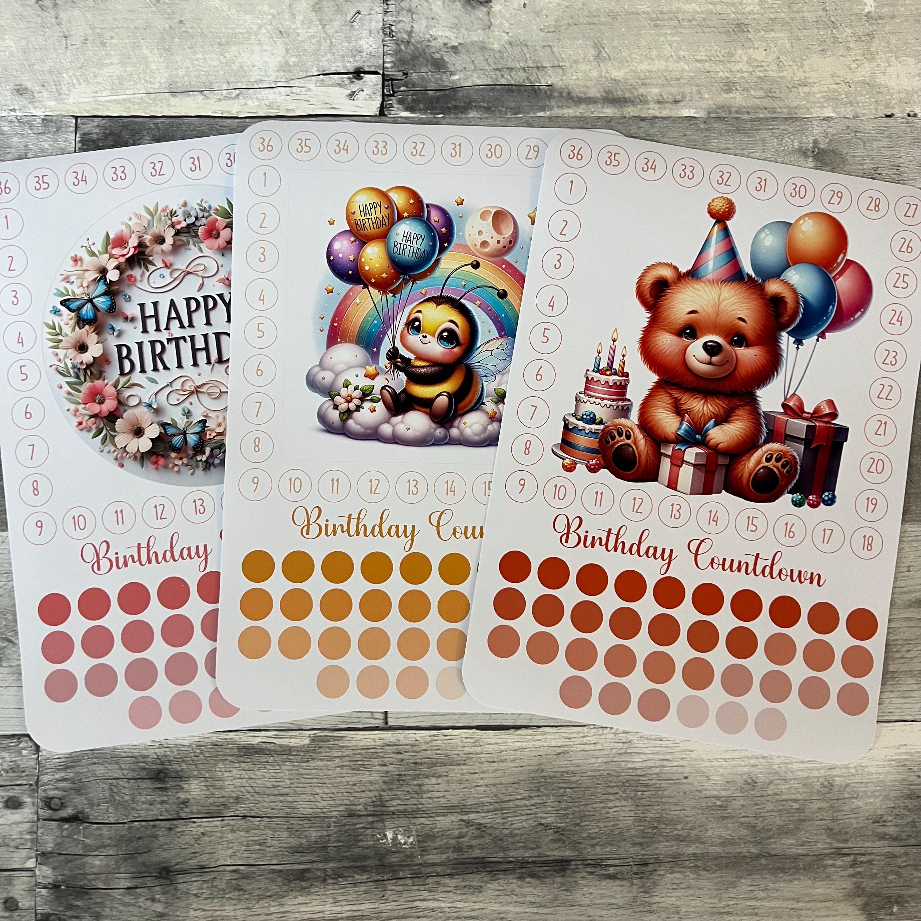 Birthday Countdown Activity Sticker (choose One) From Made by R and R ...
