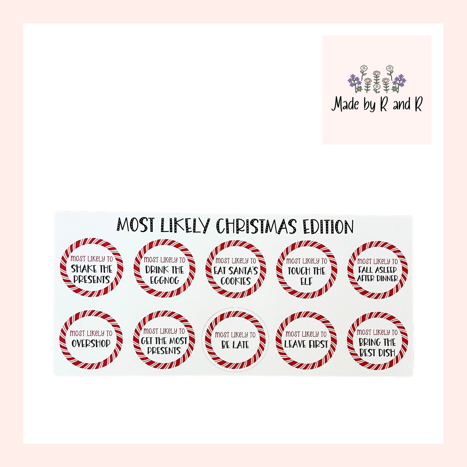 Most Likely to Christmas Edition Stickers From Made by R and R - Etsy