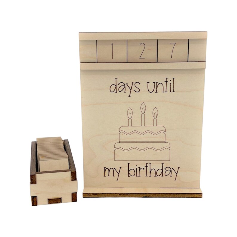 Days Until My Birthday Wood Countdown - Etsy