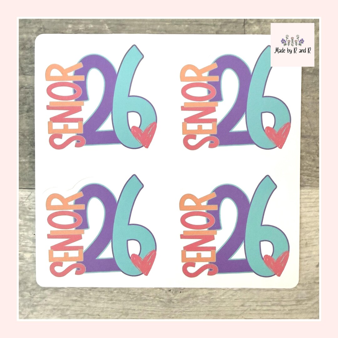 Senior 2026 Stickers (set of 4) From Made by R and R - Etsy