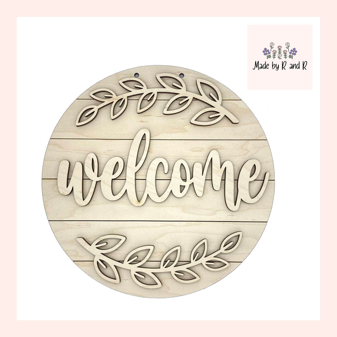Welcome Sign Wood Cut Outs From Made by R and R - Etsy