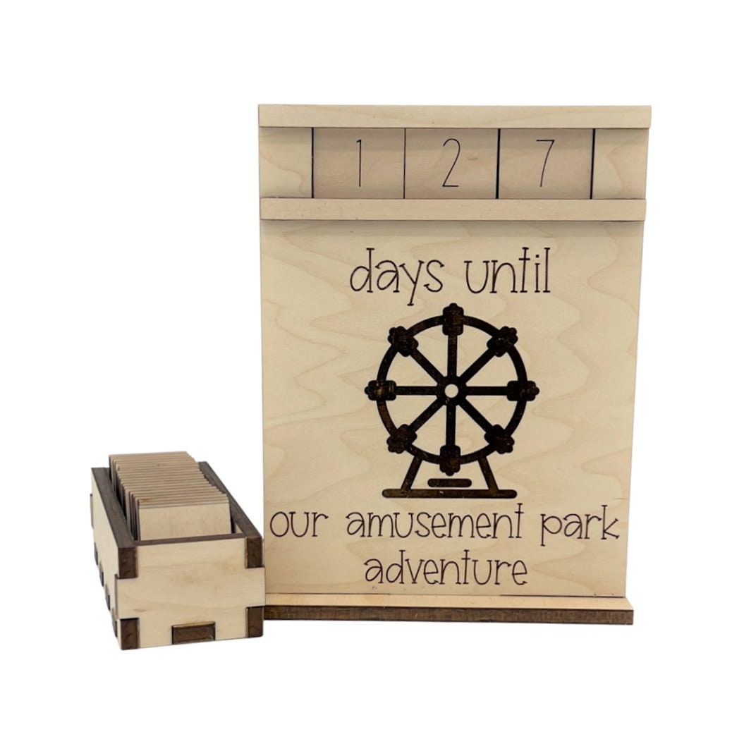 Days Until Our Amusement Park Adventure Wood Countdown - Etsy