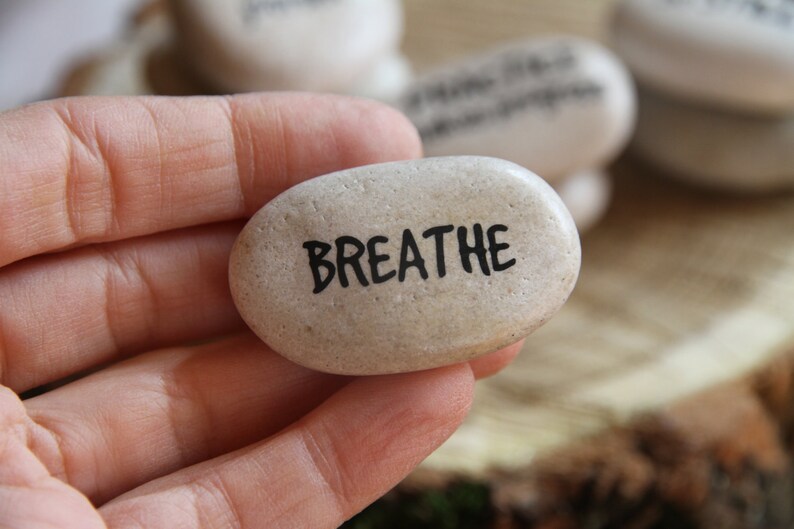 YOGA MESSAGE STONES Motivational Stones Affirmation Stones | Etsy