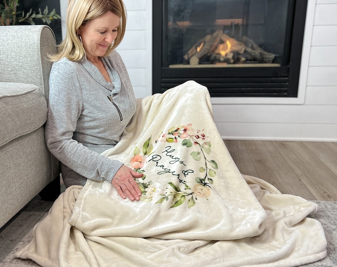 Personalized Healing Message Blanket, Prayer Blanket,positive Thoughts ...