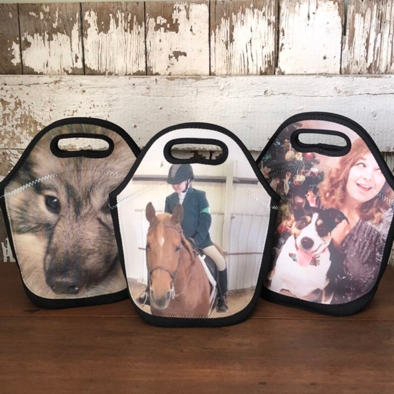 Photo Lunch Tote Personalized Lunch Bag Custom | Etsy
