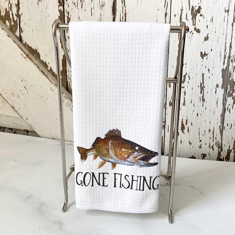 Funny Fishing Tea Towel - Etsy