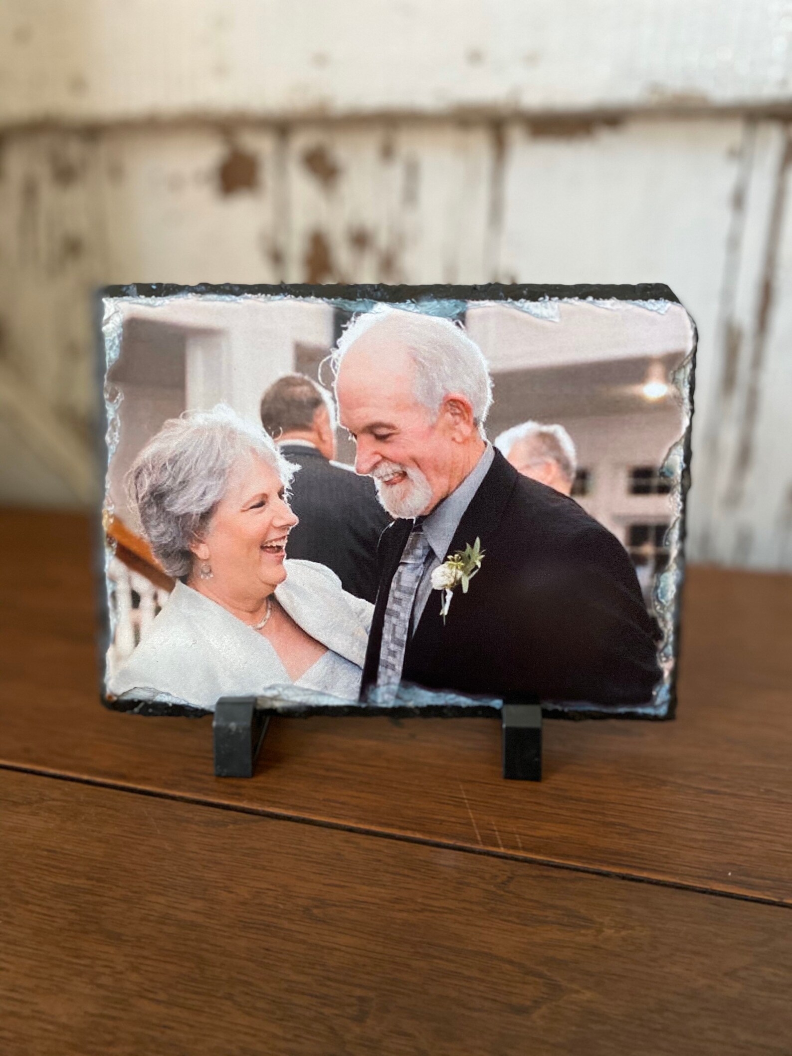Photo Slate Rock Plaque 5 by 7 Inches Custom 5x7 Chiseled Edge Slate ...