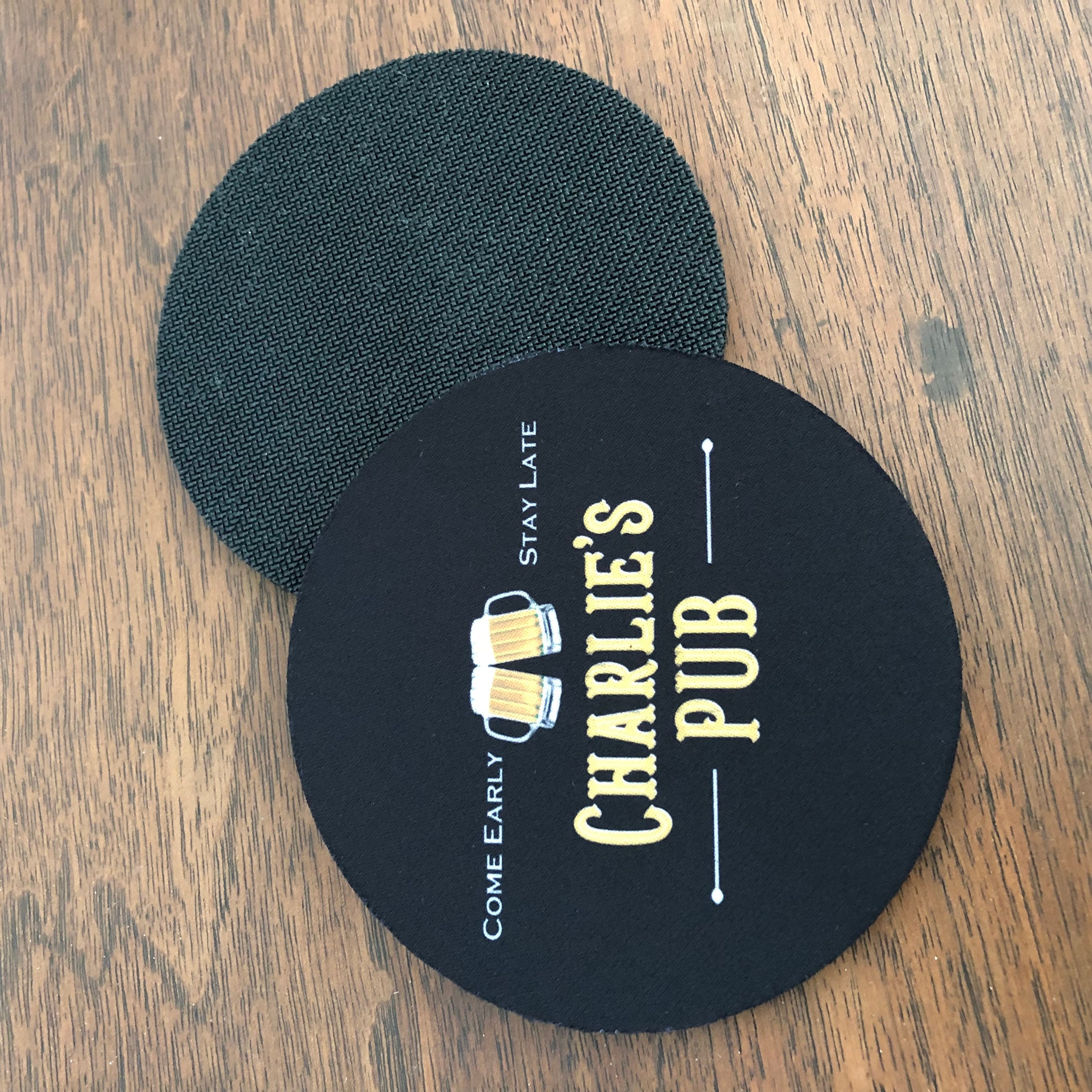 Personalized Pub Coasters Set of 2 3.5 Inch Round Rubber - Etsy