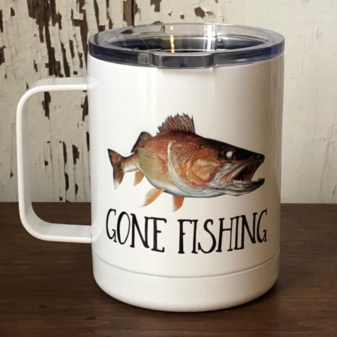 Gone Fishing 15 Ounce Stainless Steel Walleye Mug/ 443ml - Etsy