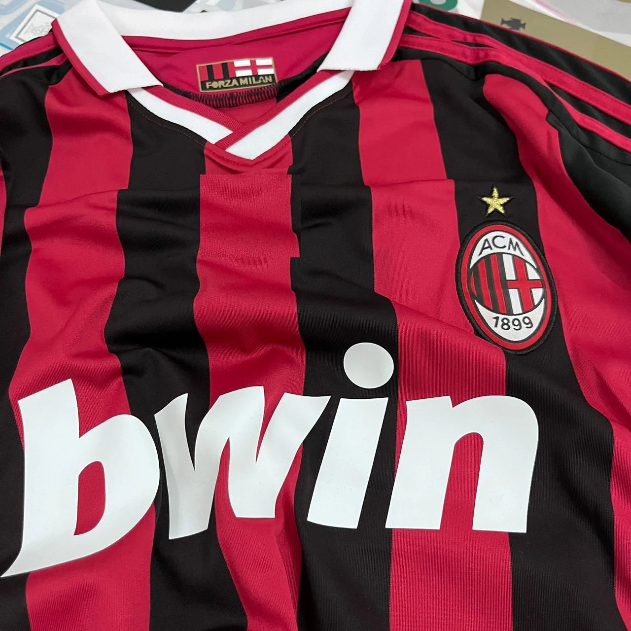 Retro Ronaldinho AC Milan Long Sleeve Jersey, Vintage AC Milan Jersey, Vintage Soccer Shirt ...