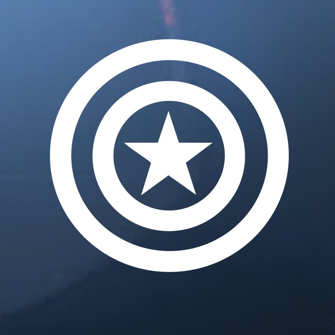 Captain America Shield Decal | Sticker - Etsy