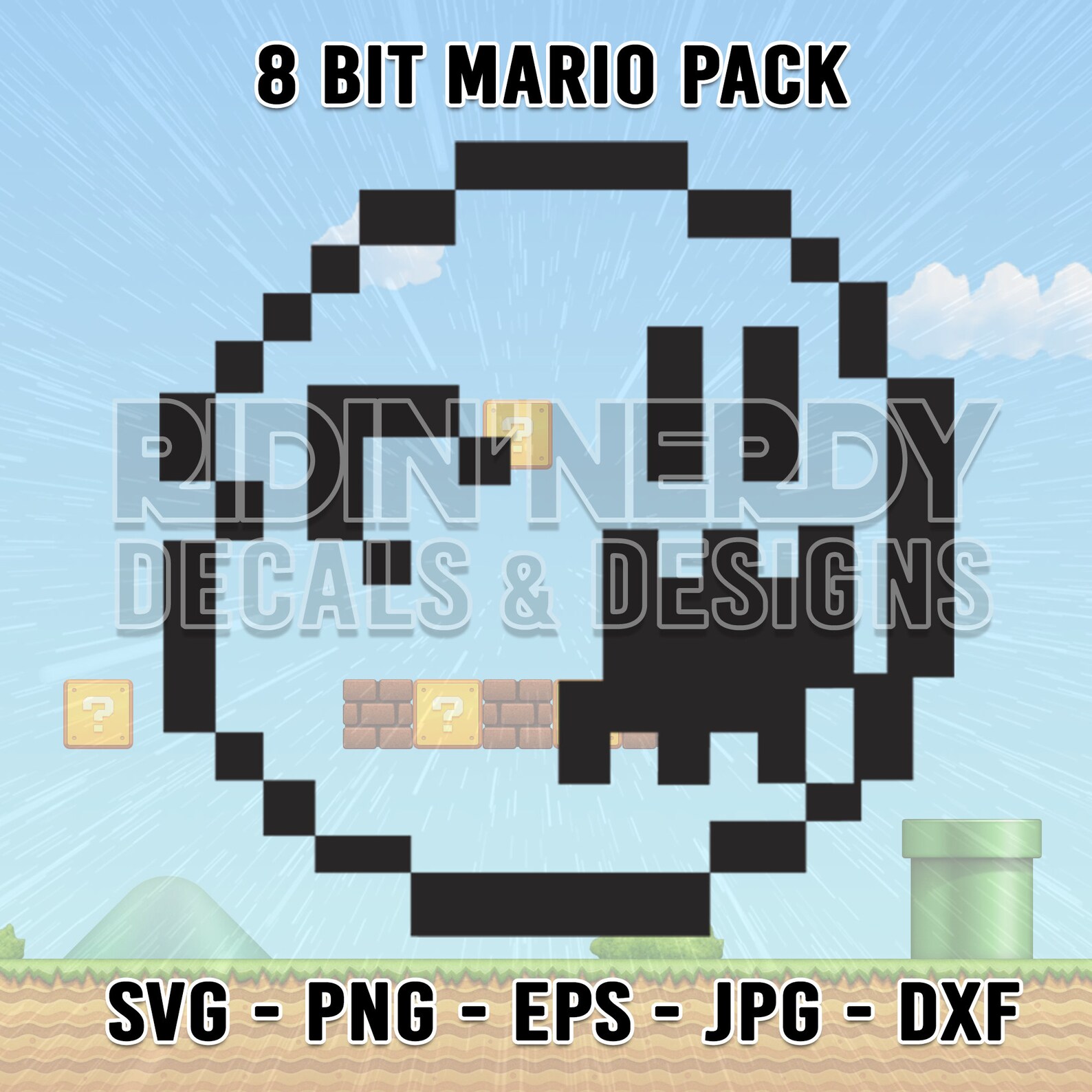 Super Mario 8 Bit Icons Digital Download Pack - Etsy UK