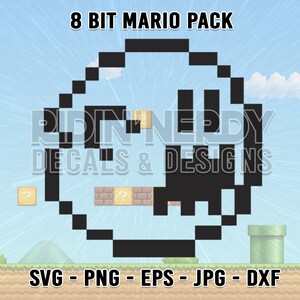 Super Mario 8 Bit Icons Digital Download Pack - Etsy