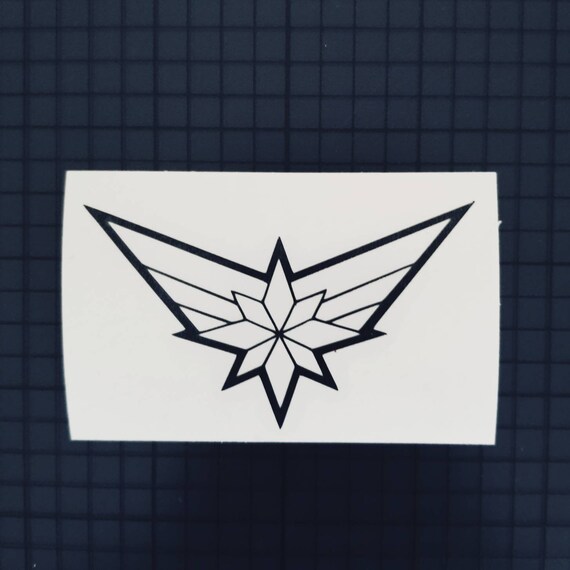 Captain Marvel Logo Outline