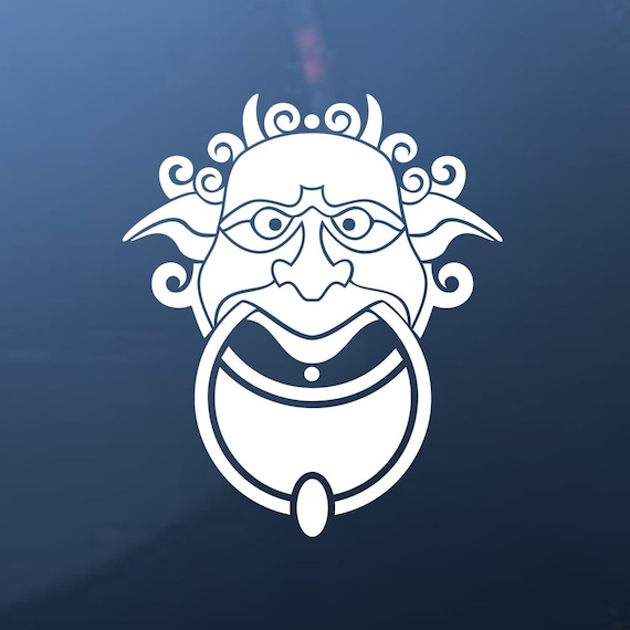 The Labyrinth Door Knocker Decal Sticker | Etsy