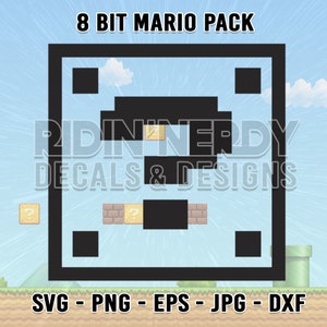 Super Mario 8 Bit Icons Digital Download Pack - Etsy