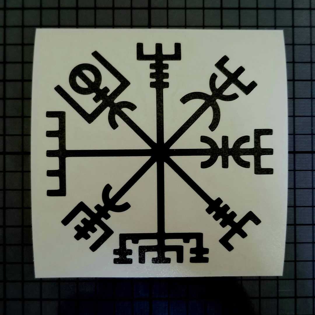 Viking Compass Vegvisir Decal - Norse Runes - 16 Colors & Multiple ...