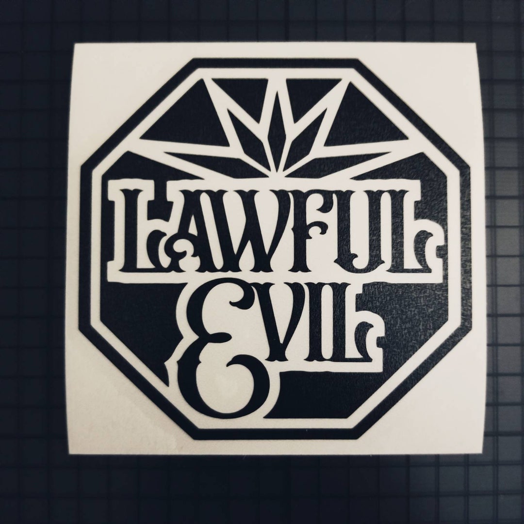 Lawful Evil Dungeons & Dragons Decal 18 Colors and Various - Etsy