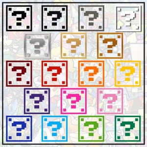 Super Mario Brothers - 8 Bit Mystery Box Solid Design - 18 Colors ...