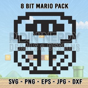 Super Mario 8 Bit Icons Digital Download Pack - Etsy