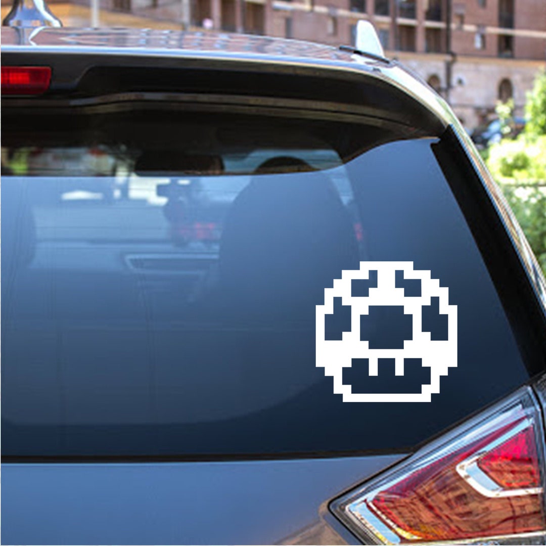 Nintendo Decal - Super Mario Brothers - 8 Bit 1 up Mushroom Design - 18 ...