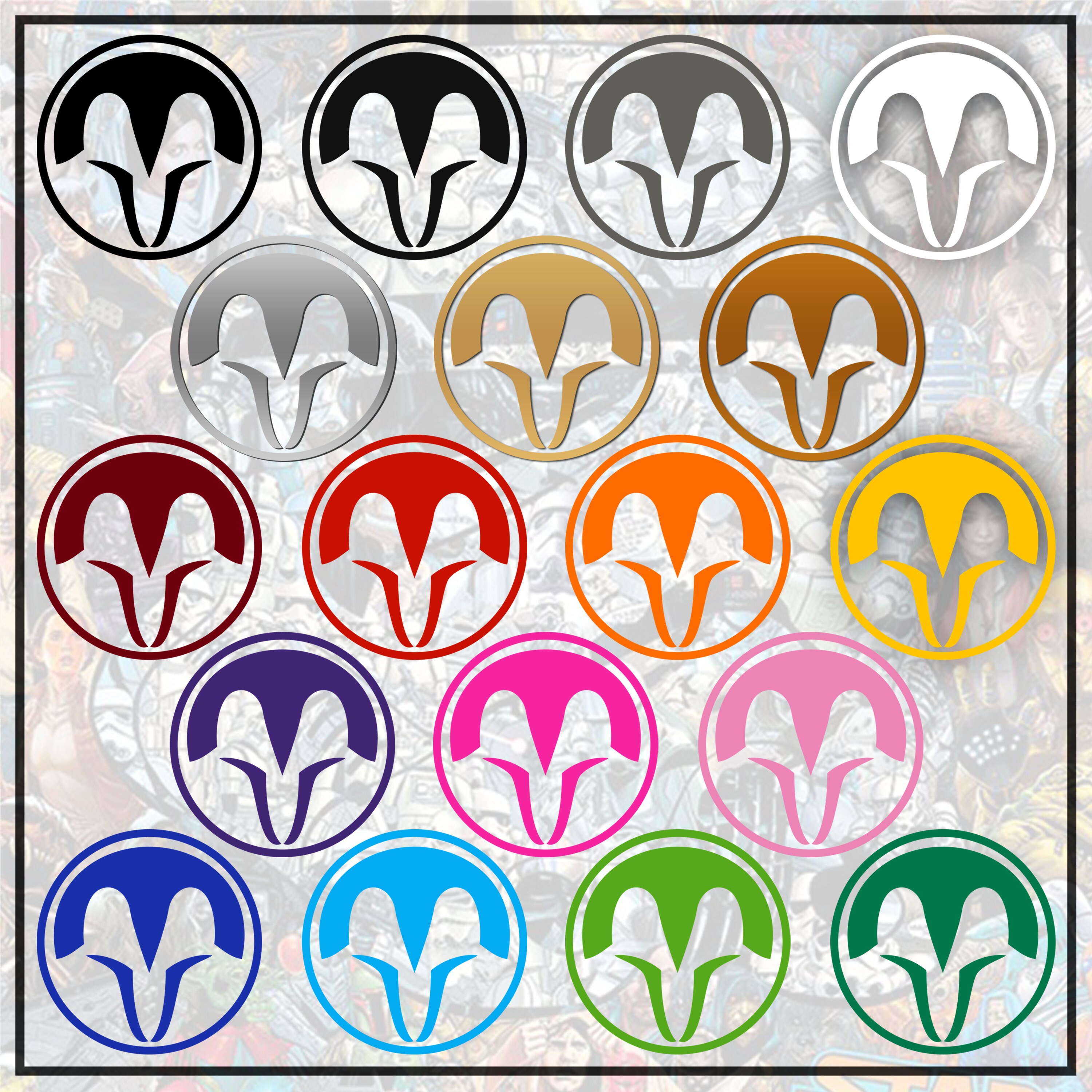 Mandalorian Bo Katan Nite Owls Decal Sticker - Etsy Australia