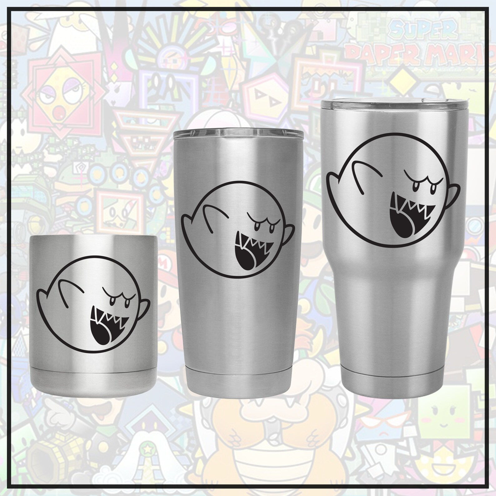 Nintendo Decal Super Mario Brothers Ghost Outline Design - Etsy