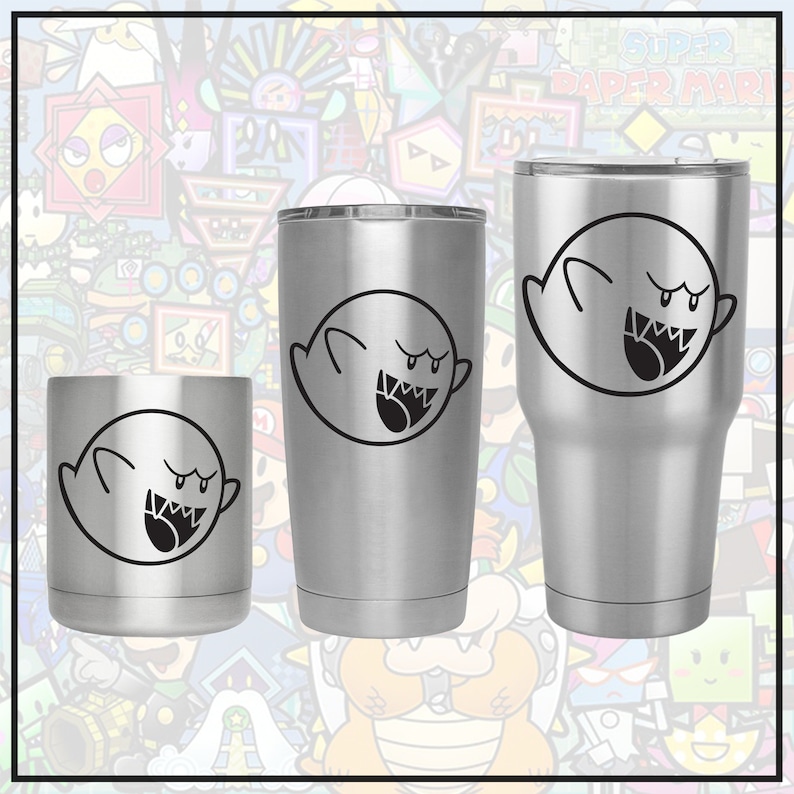 Nintendo Decal Super Mario Brothers Ghost Outline Design - Etsy