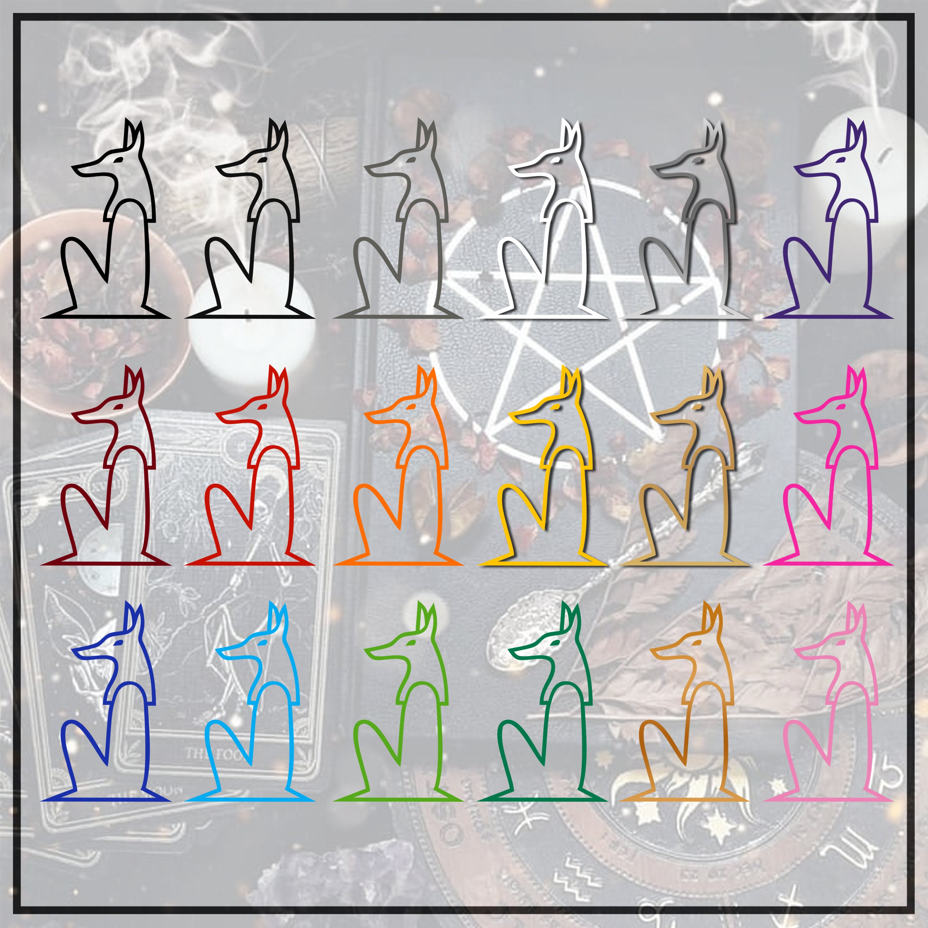 Anubis Hieroglyph Decal | Sticker - Etsy UK