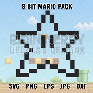 Super Mario 8 Bit Icons Digital Download Pack - Etsy
