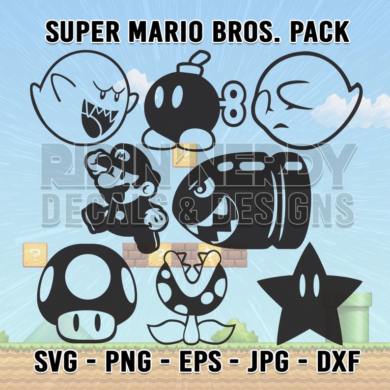 Super Mario Bros. Icons Digital Download Pack - Etsy