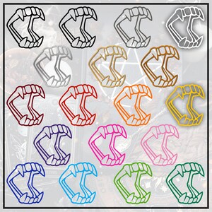 Vampire Teeth Decal | Sticker - Etsy