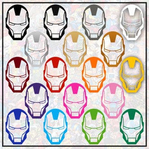 Iron Man Helmet Decal | Sticker - Etsy