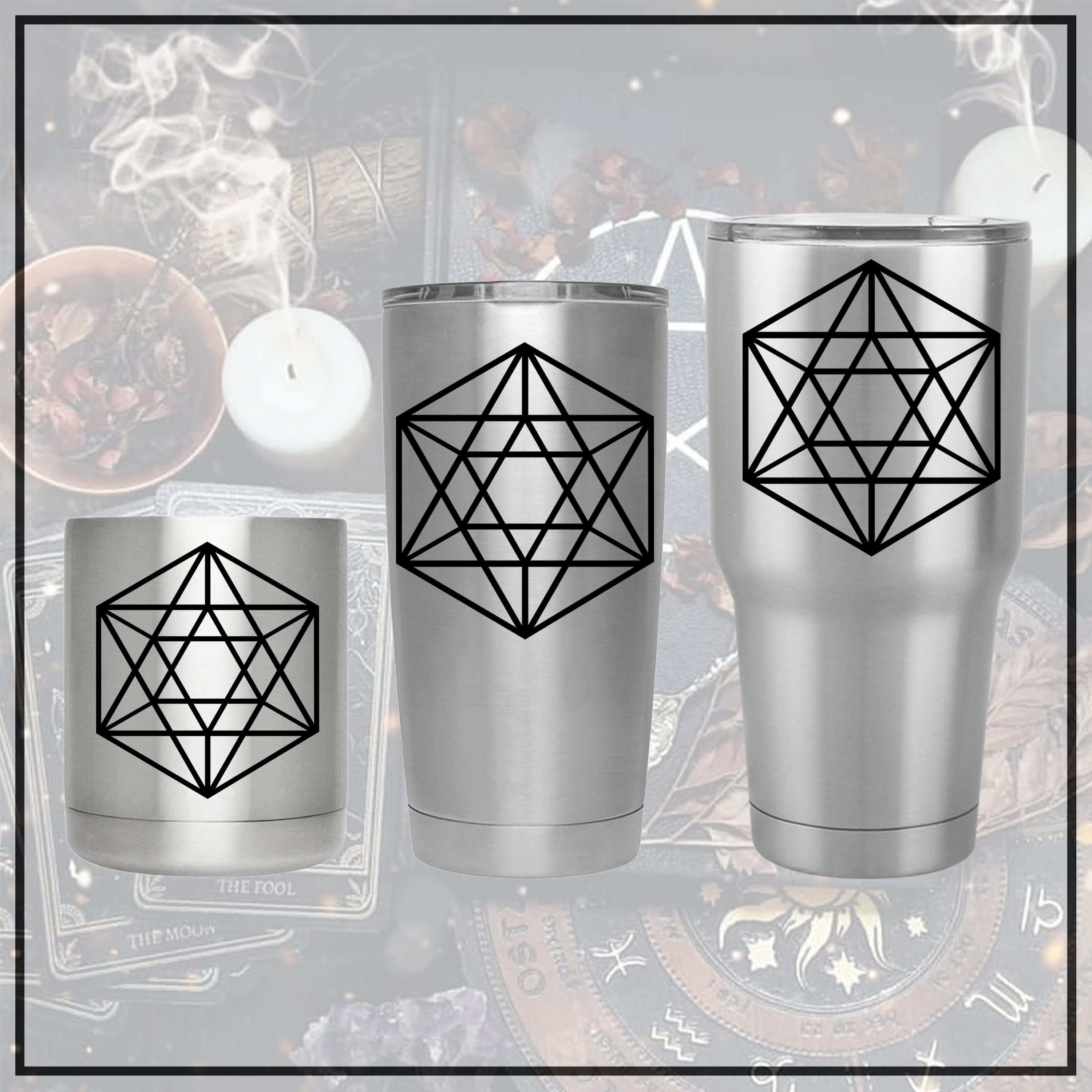 Merkaba Sacred Geometry Grid Decal Sticker | Etsy