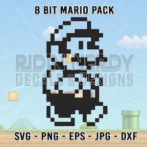 Super Mario 8 Bit Icons Digital Download Pack - Etsy