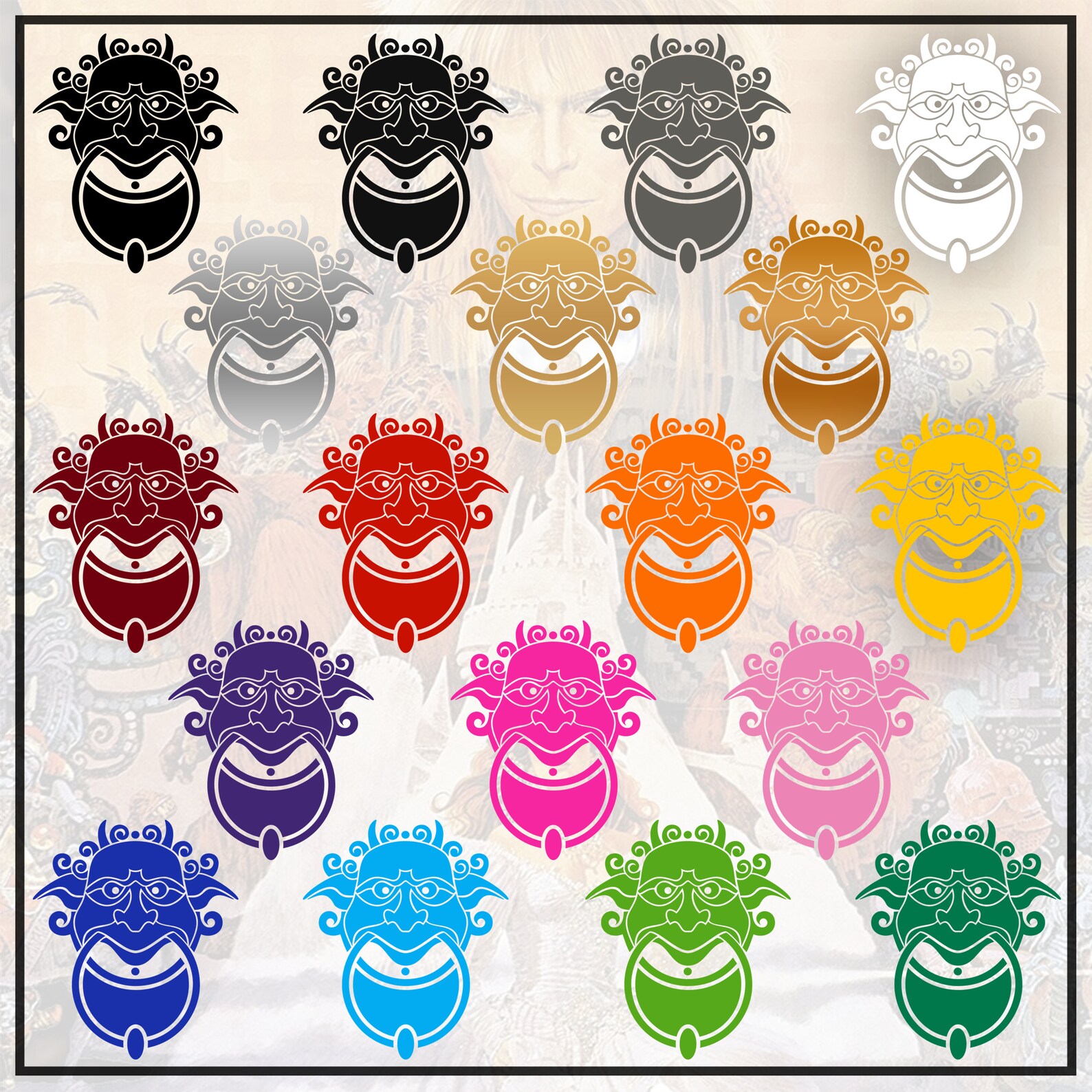 The Labyrinth Door Knocker Decal Sticker - Etsy