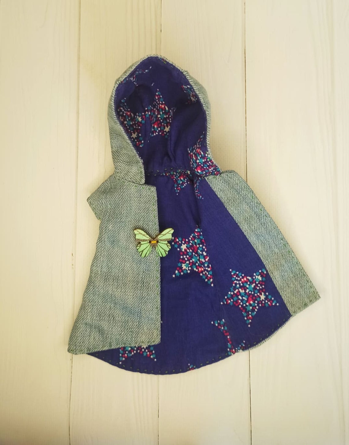 Blythe Cloak Blythe Denim Cape Jacket Blythe Cardigan Blythe | Etsy