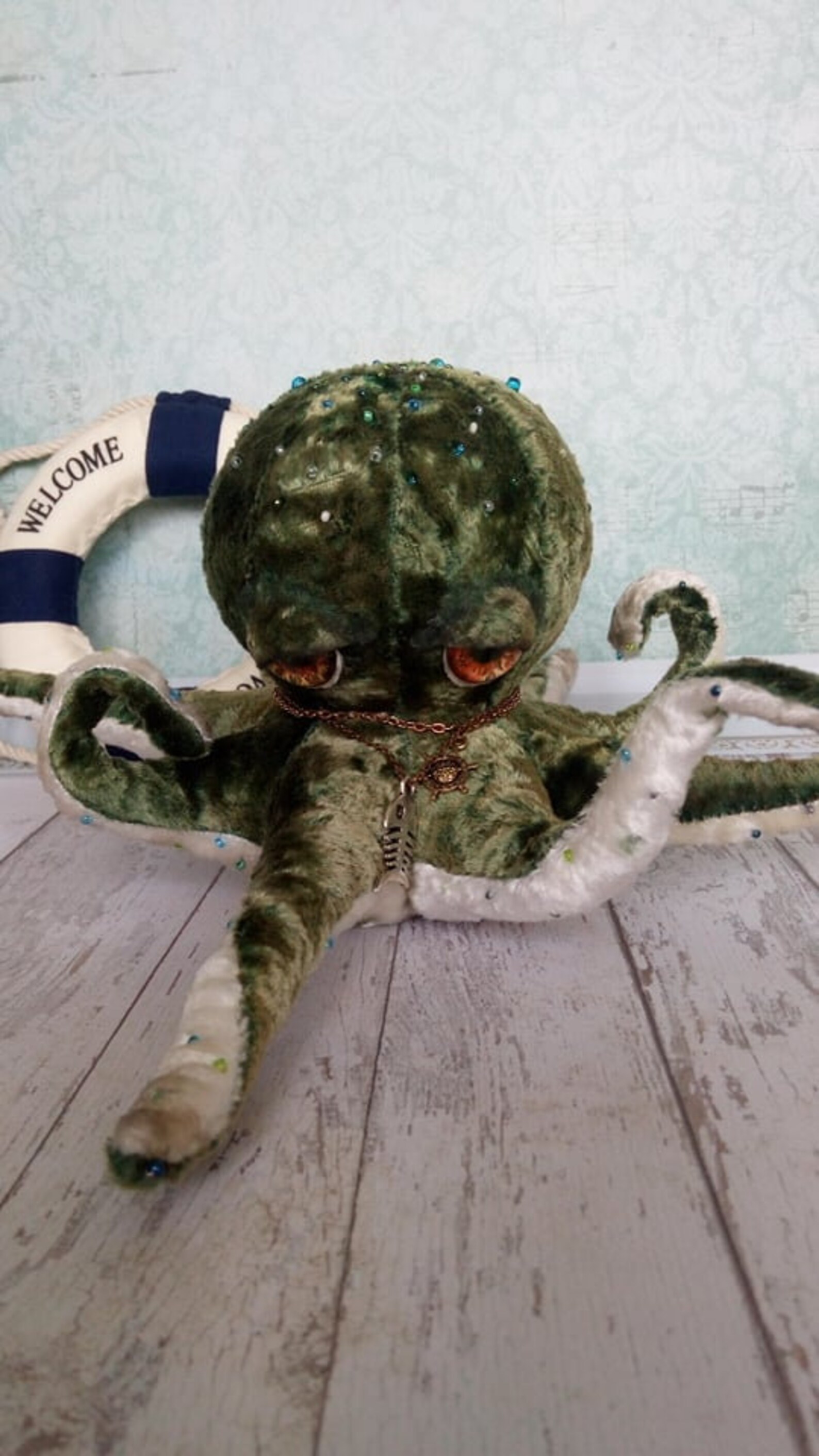 Octopus Vintage Toy Kraken Teddy Bear Octopus Art Personalized - Etsy
