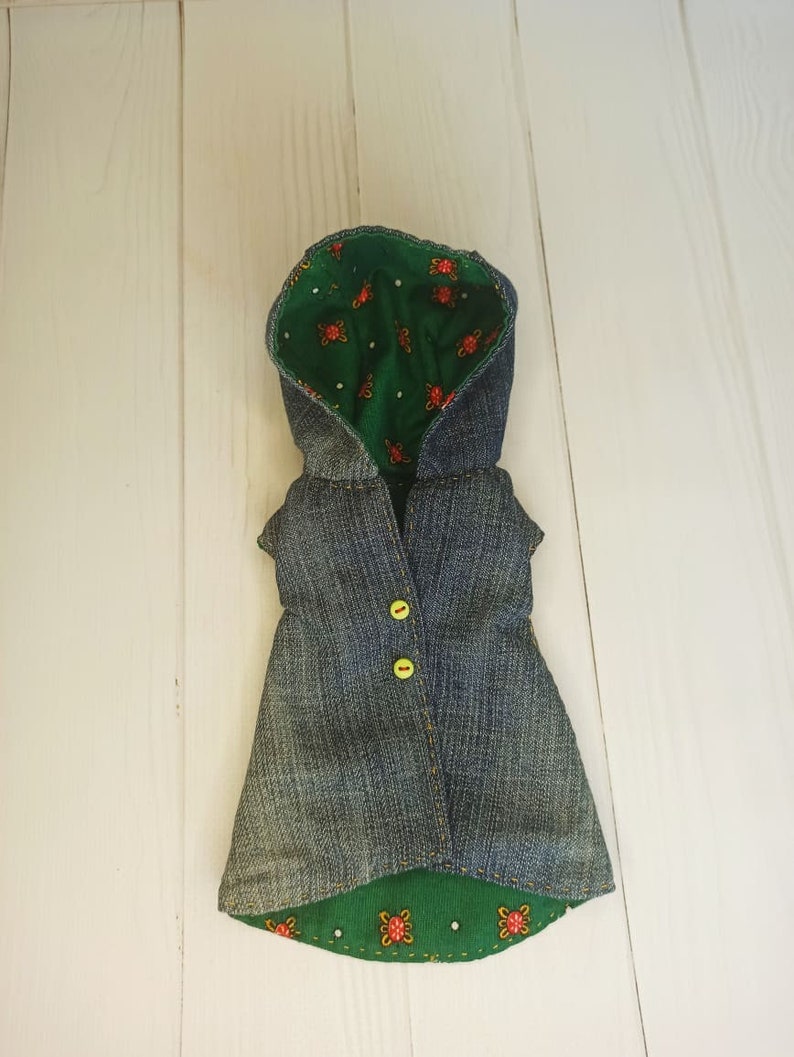 Blythe Cloak Blythe Denim Cape Jacket Blythe Cardigan Blythe - Etsy