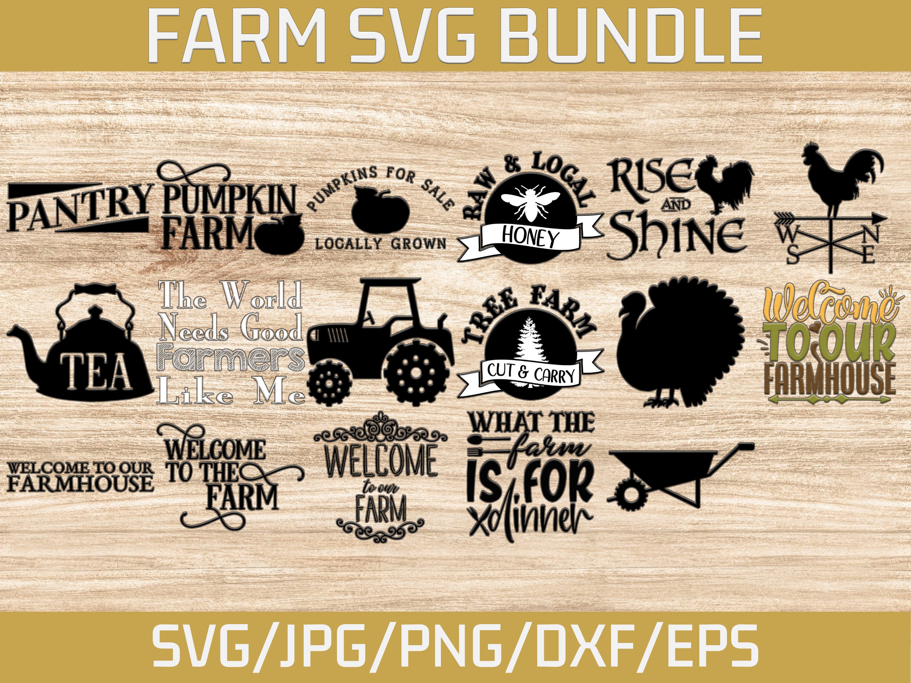 Farm Svg Bundle, Farm Life Svg, Farm Sign Svg, Farm Cut Files, Farm ...