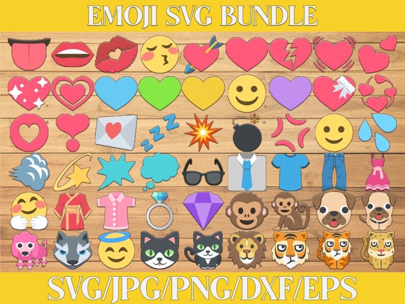 Emoji Mega Bundle, 540 Emoji SVG Bundle, Emoji PNG Bundle, Emoji ...