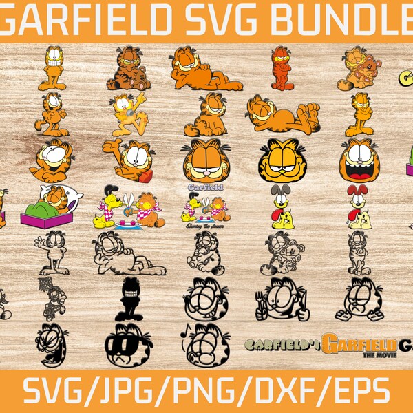 Garfield Svg - Etsy