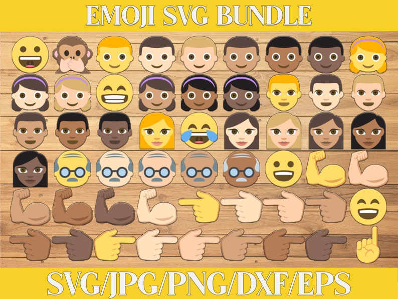 Emoji Mega Bundle, 540 Emoji SVG Bundle, Emoji PNG Bundle, Emoji ...