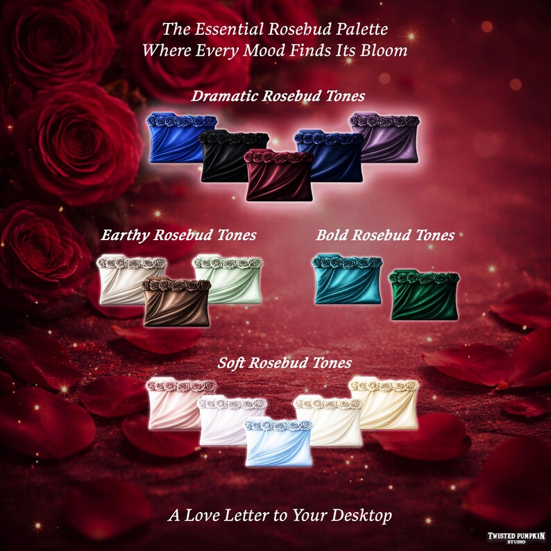 Desktop Folder Icons for Mac and Windows PC | the Rosebuds Collection ...