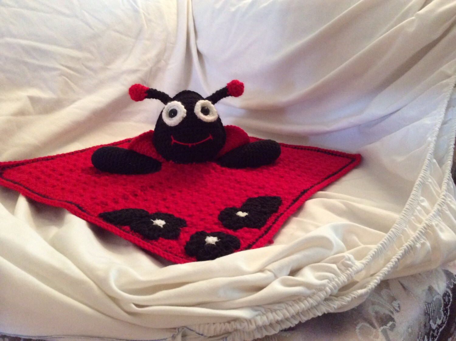 Ladybug Lovey Security Blanket Crochet Pattern Lovey - Etsy