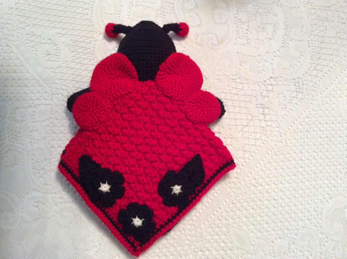 Ladybug Lovey Security Blanket Crochet Pattern Lovey - Etsy