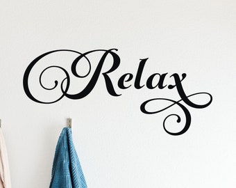 Relax decal | Etsy